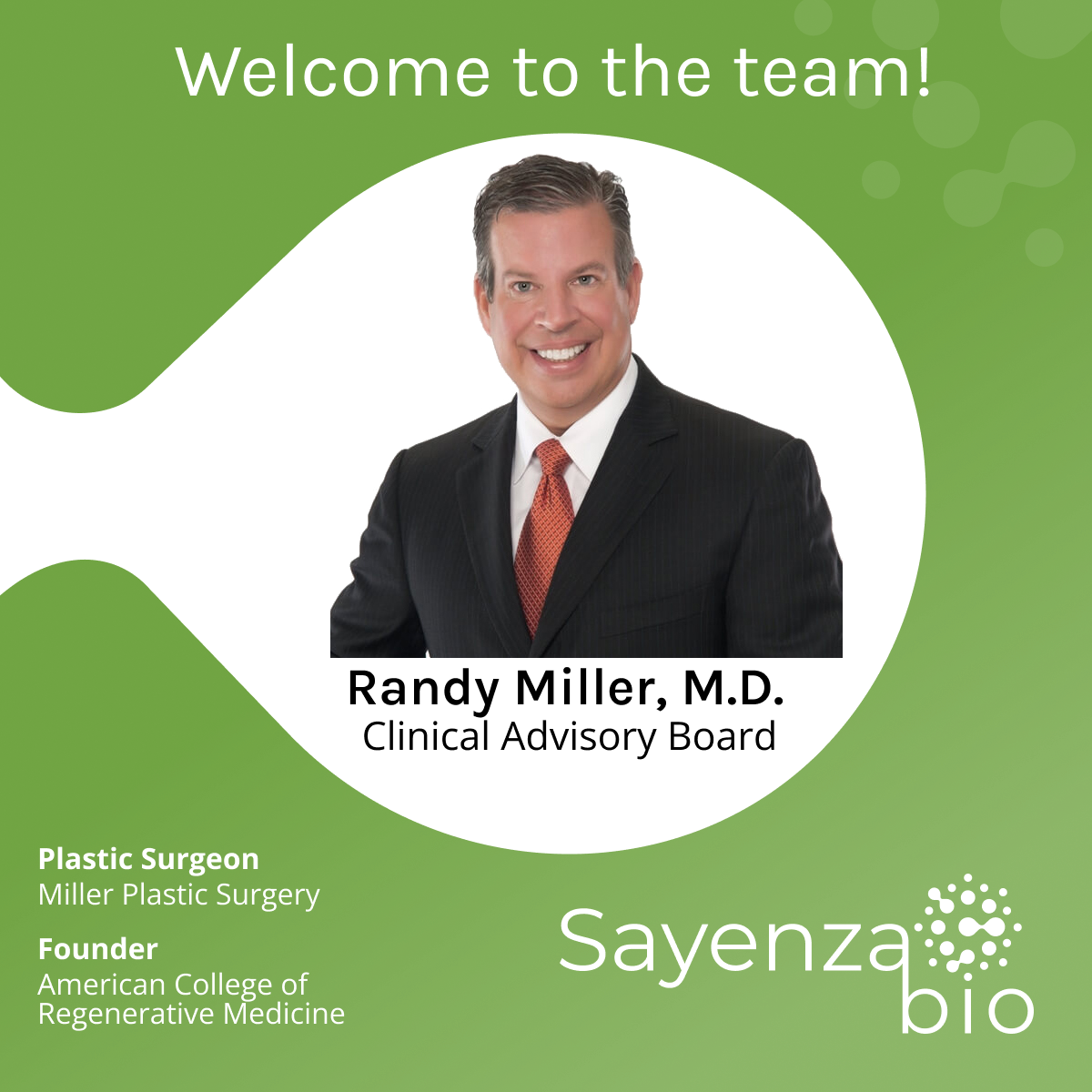 Dr. Randy Miller Joins Sayenza Biosciences Clinical Advisory Board ...